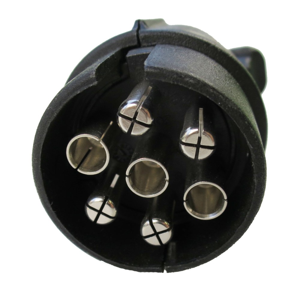 7 poliger Anhängerstecker Kunststoff Stecker Pkw Anhänger Tülle f. 2 ...